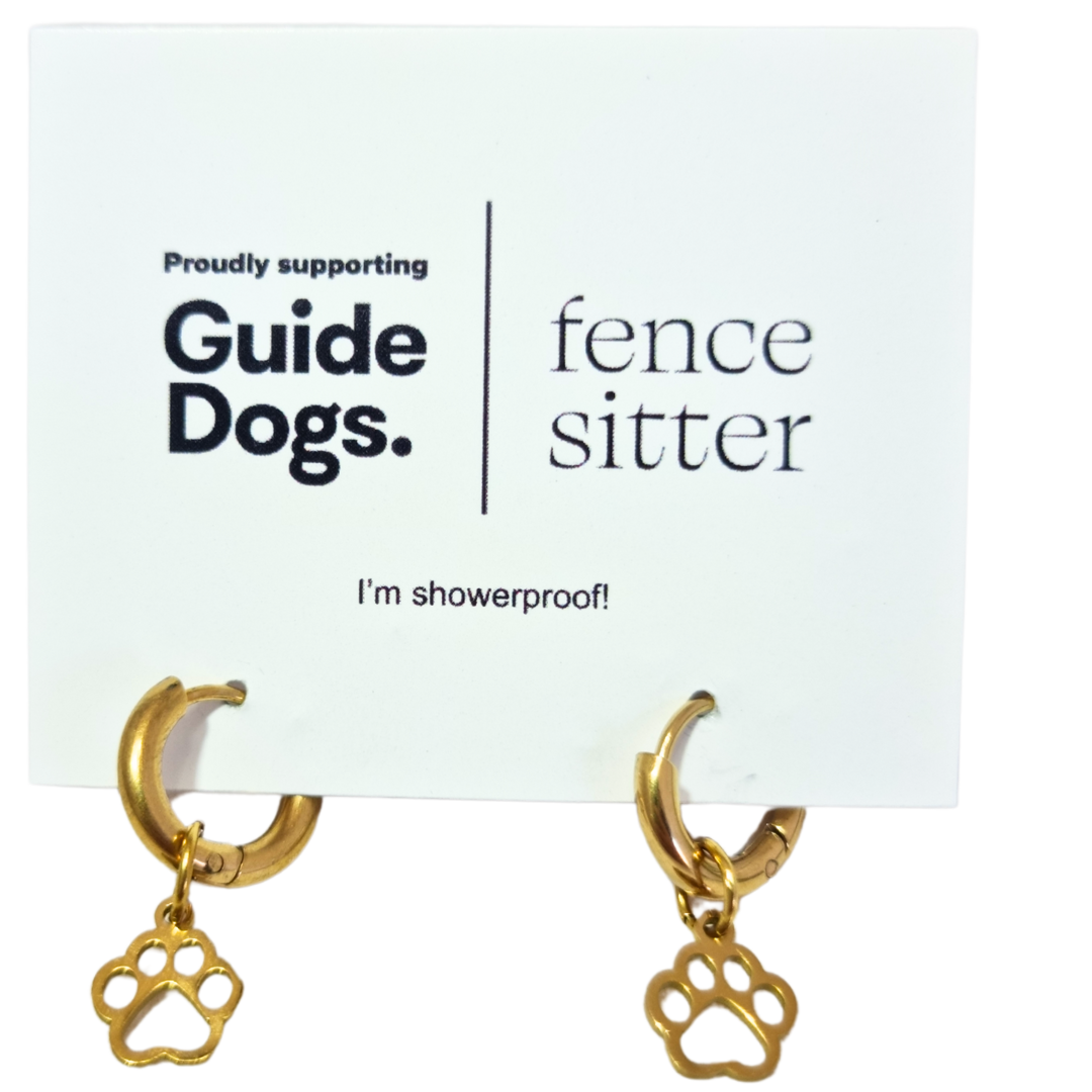 Earrings - Huggie Paws - Guide Dogs SA/NT