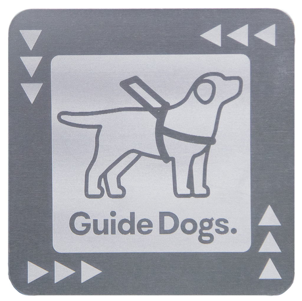 Guide Dogs Silver Etched Coaster - Guide Dogs Queensland